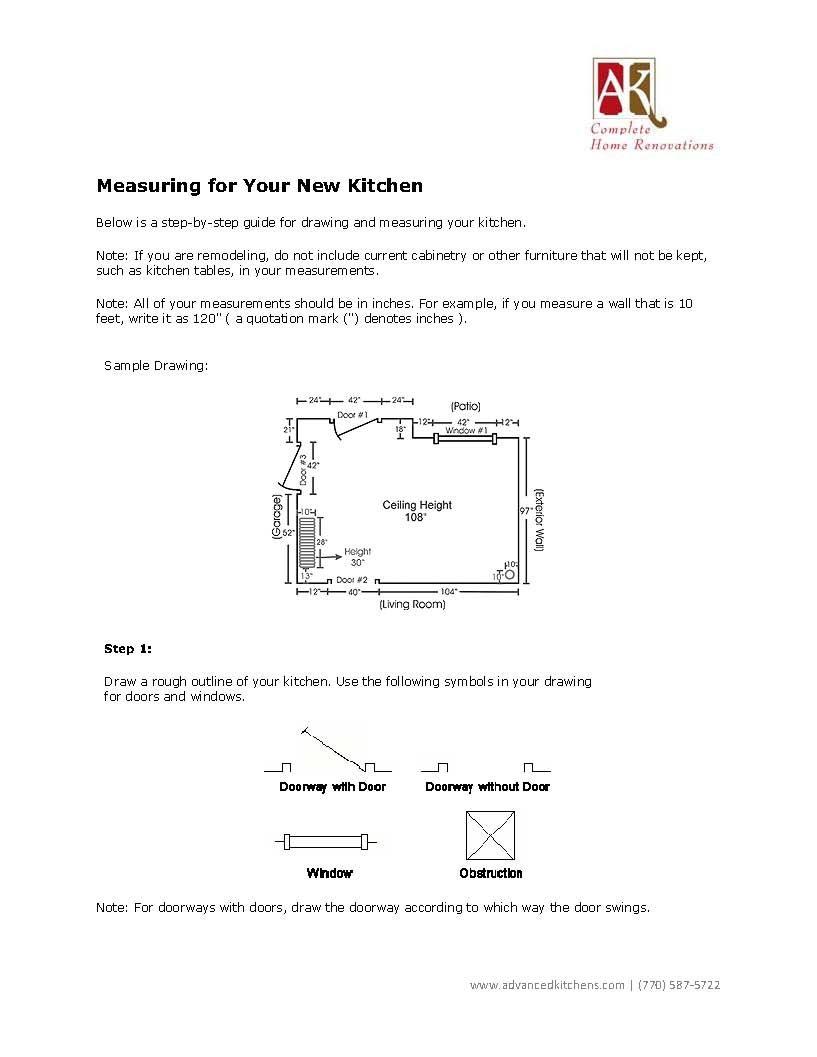 Kitchen and Residential Design: Back to basics: how to measure a kitchen