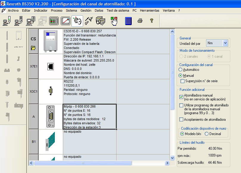 Notas de automatización: Comunicación Profibus entre un atornillador ...