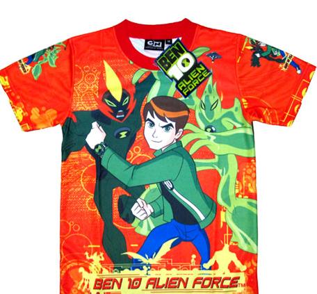 Wholesale branded baby clothes: BEN 10 ALIEN FORCE T-SHIRT@18RM