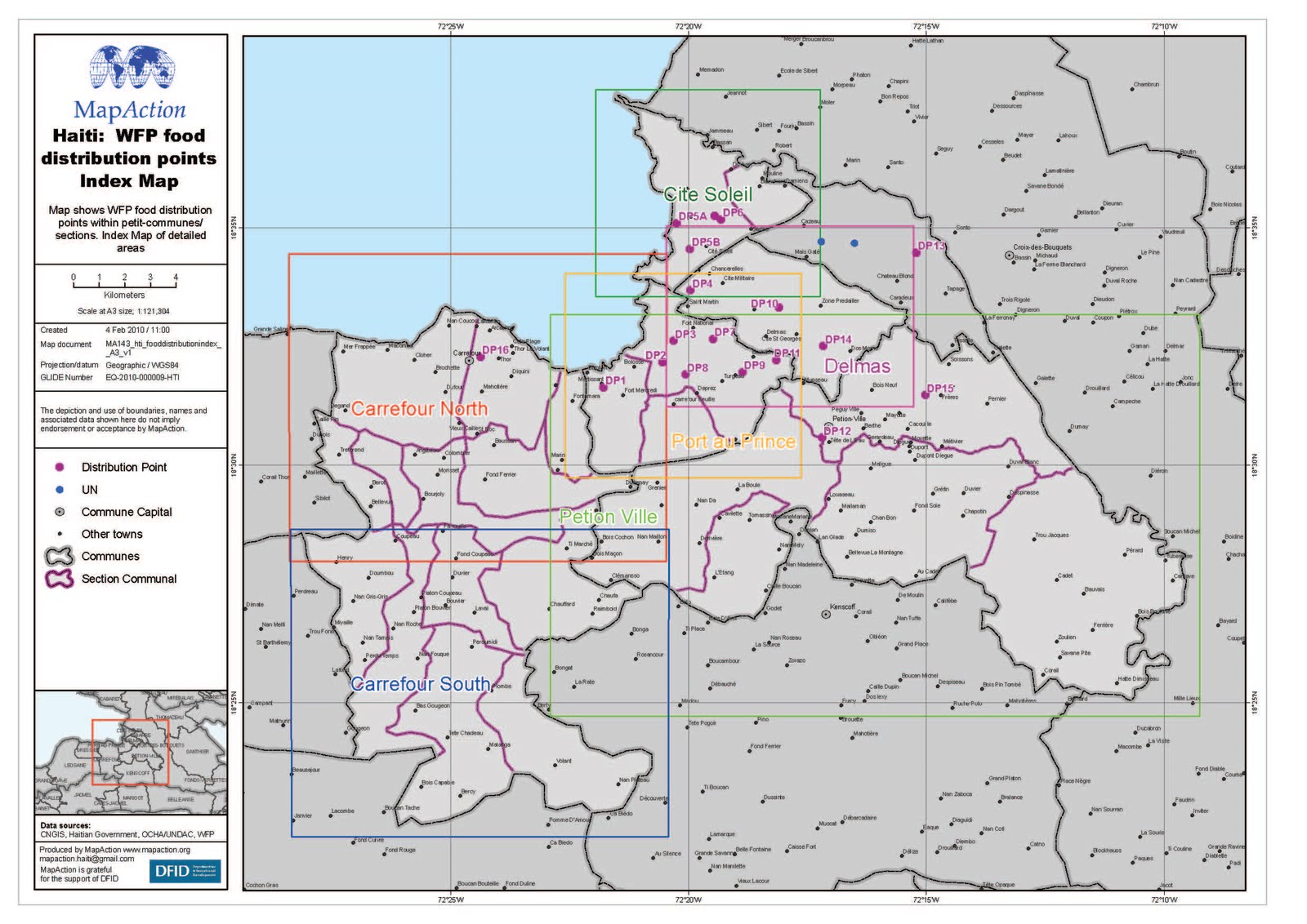 Safety-Net Plus 2010: WFP Food distribution Map