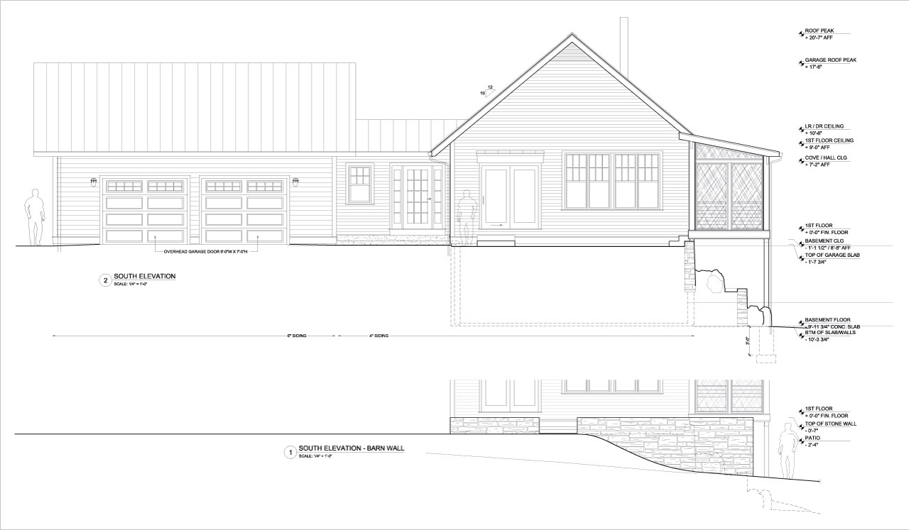 Dody House: exterior elevation drawings