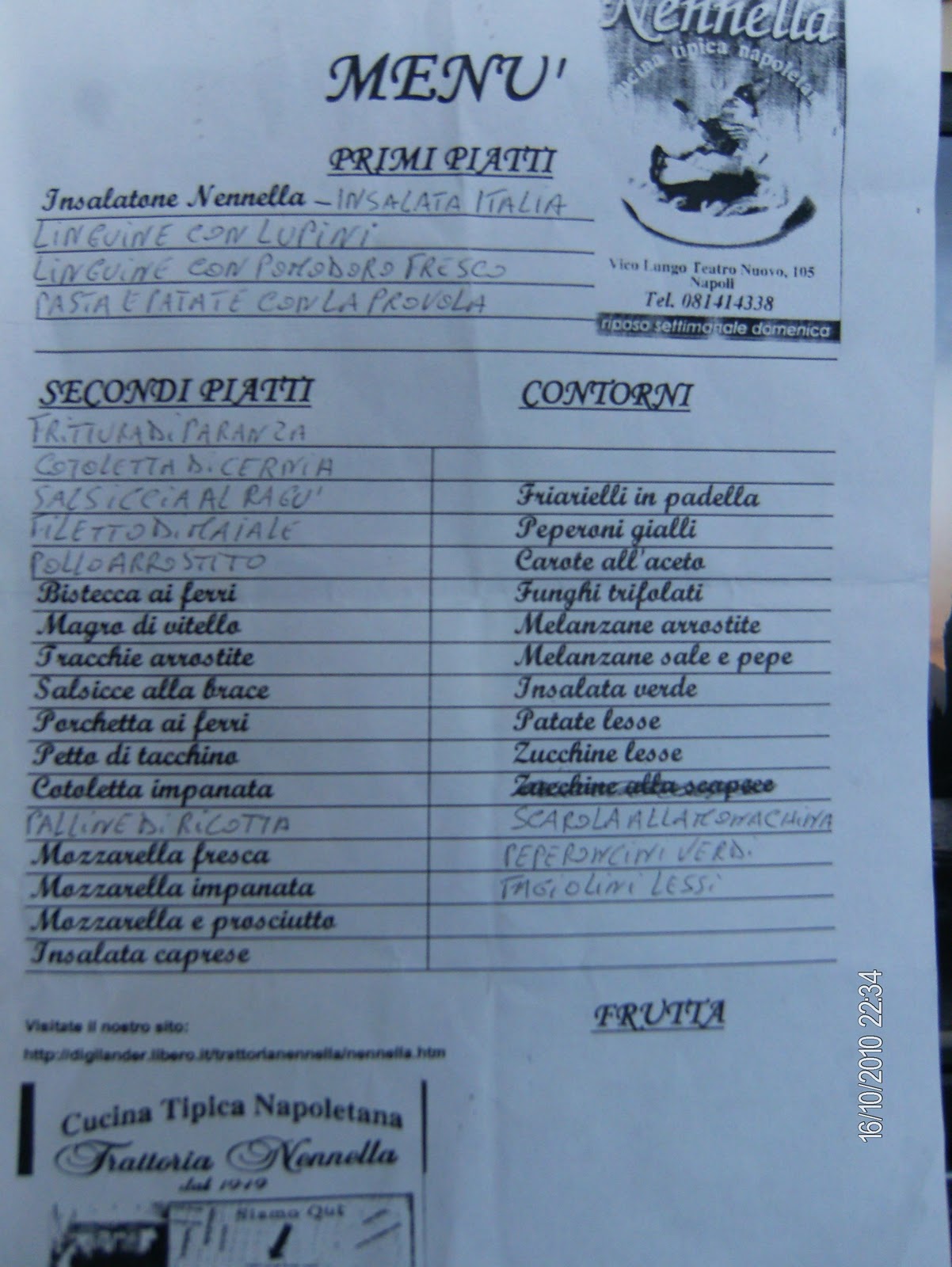 Bon appetit!: Naples "Trattoria Nennella"