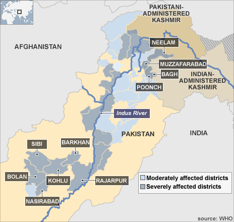 Pakistan Map Rivers Dams Barrages