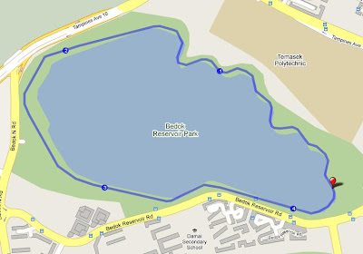 Click-4-Klick Charity Event: 30 Hrs Running Route: Bedok Reservoir to ...