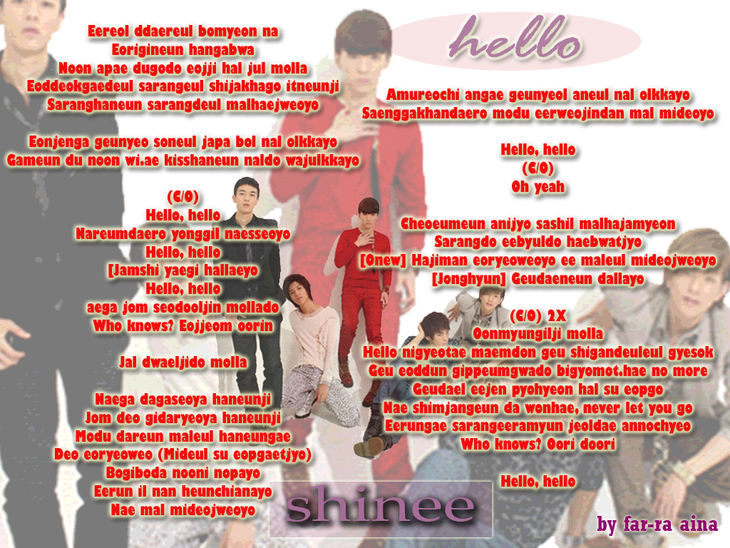 k-pop lover ^^: SHINEE - Hello Lyric