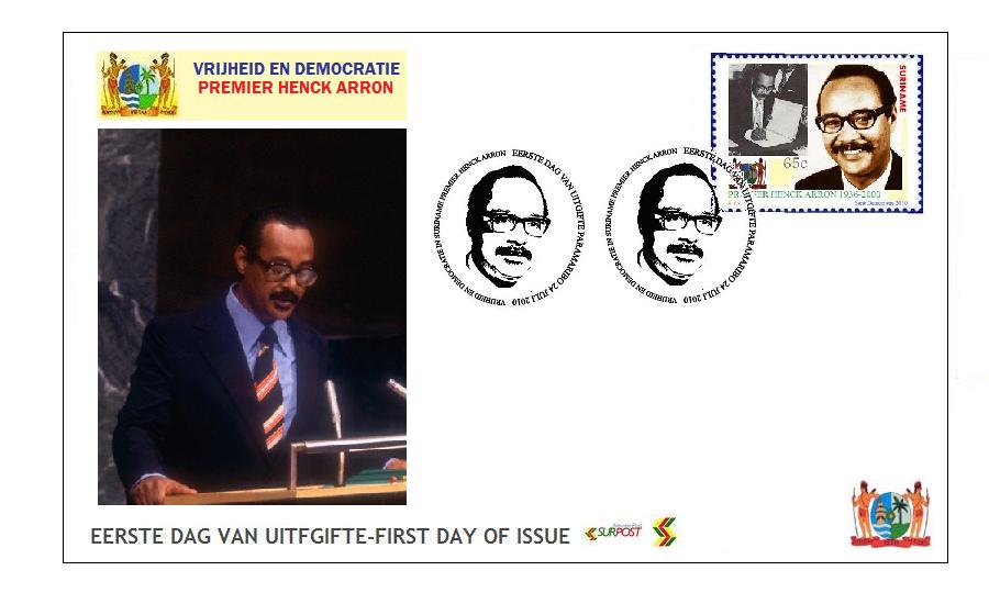 SURINAME STAMPS PHILATELY: SERIE DEMOCRATIE 2010 PREMIER HENCK ARRON ...