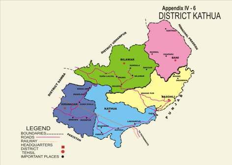 Jammu Kashmir Stark Realities: MAP SHOWING THE BOUNDARIES OF DISTRICT ...