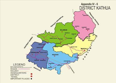 MakadJaal: MAP SHOWING THE BOUNDARIES OF DISTRICT Kathua, Jammu and Kashmir
