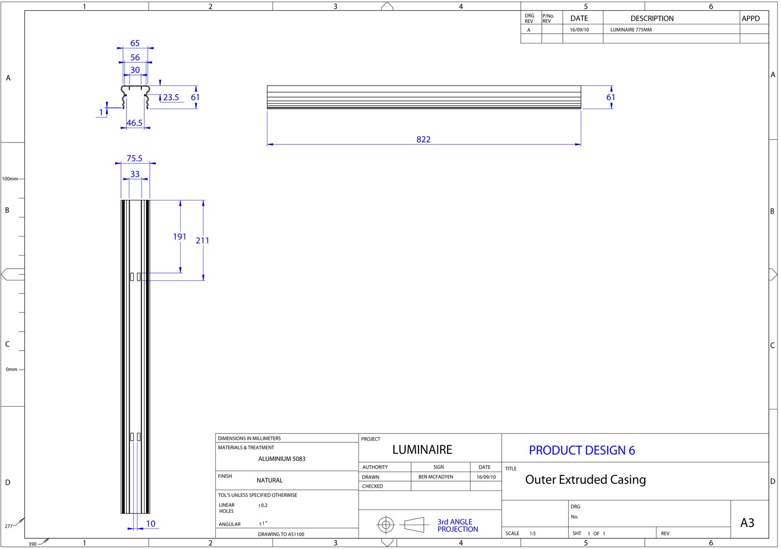 PDE6 Luminaire Design