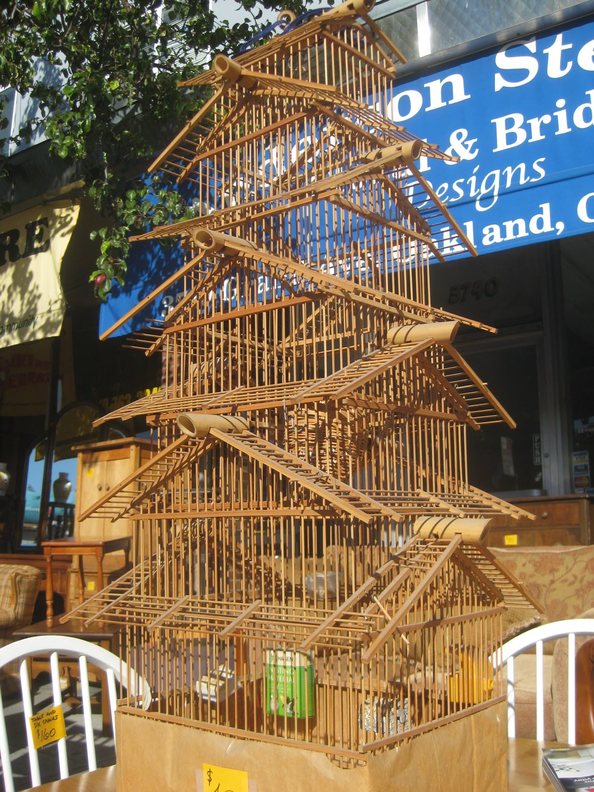 UHURU FURNITURE & COLLECTIBLES: SOLD - Bird Cage of Sticks - $40
