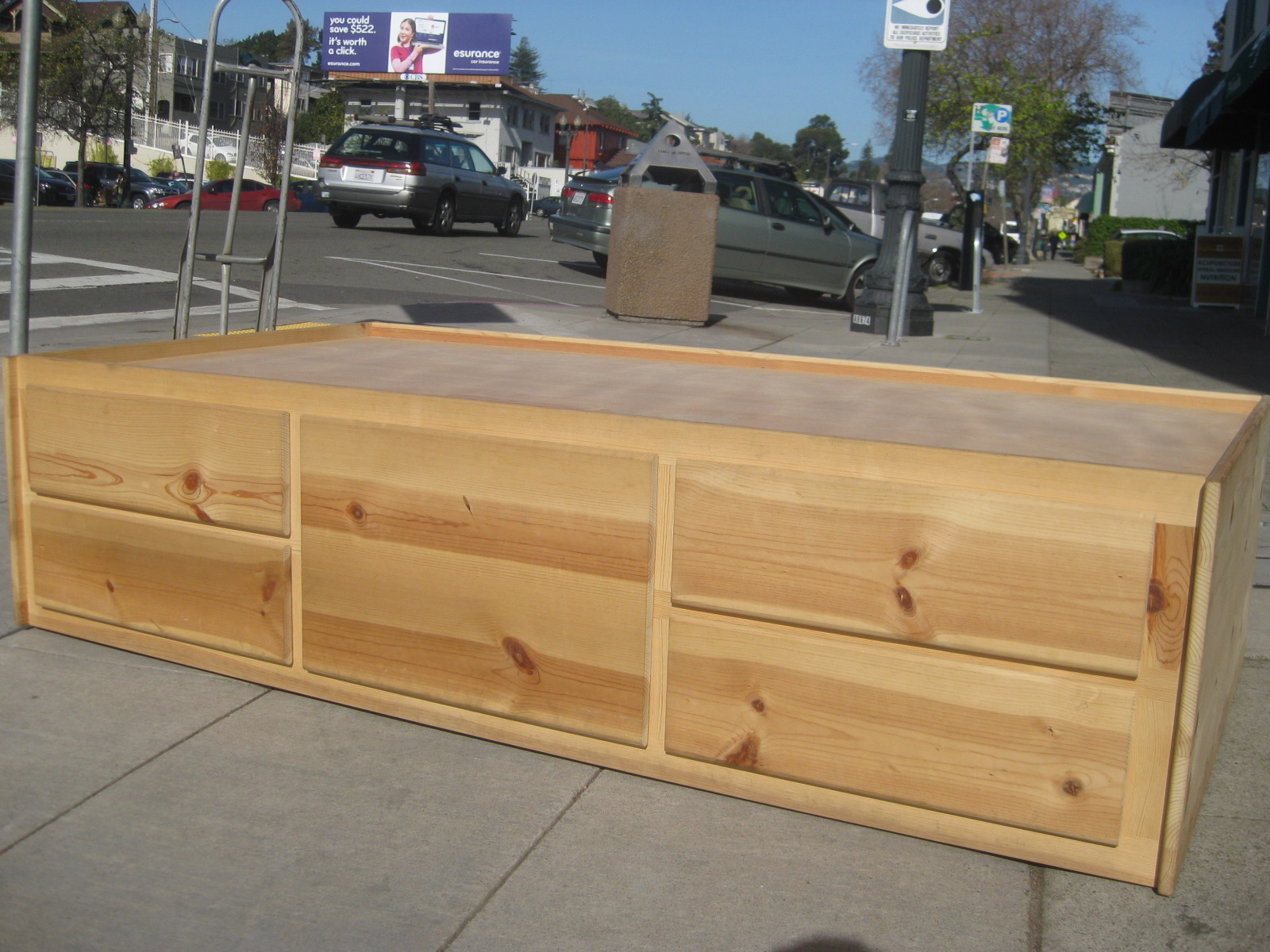 UHURU FURNITURE & COLLECTIBLES: SOLD - Pine Captain's Bed - $100