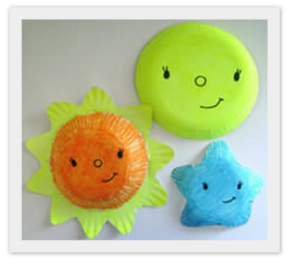 Thermocol Styrofoam Plate Sun - Artsy Craftsy Mom