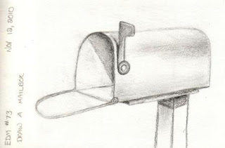 Catharine's Daily Sketchbook: EDM #73 - Draw a Mailbox