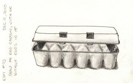 Catharine's Daily Sketchbook: EDM #93 - Draw An Egg Carton