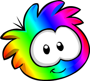 aventura club penguin: diversor puffles coloridos