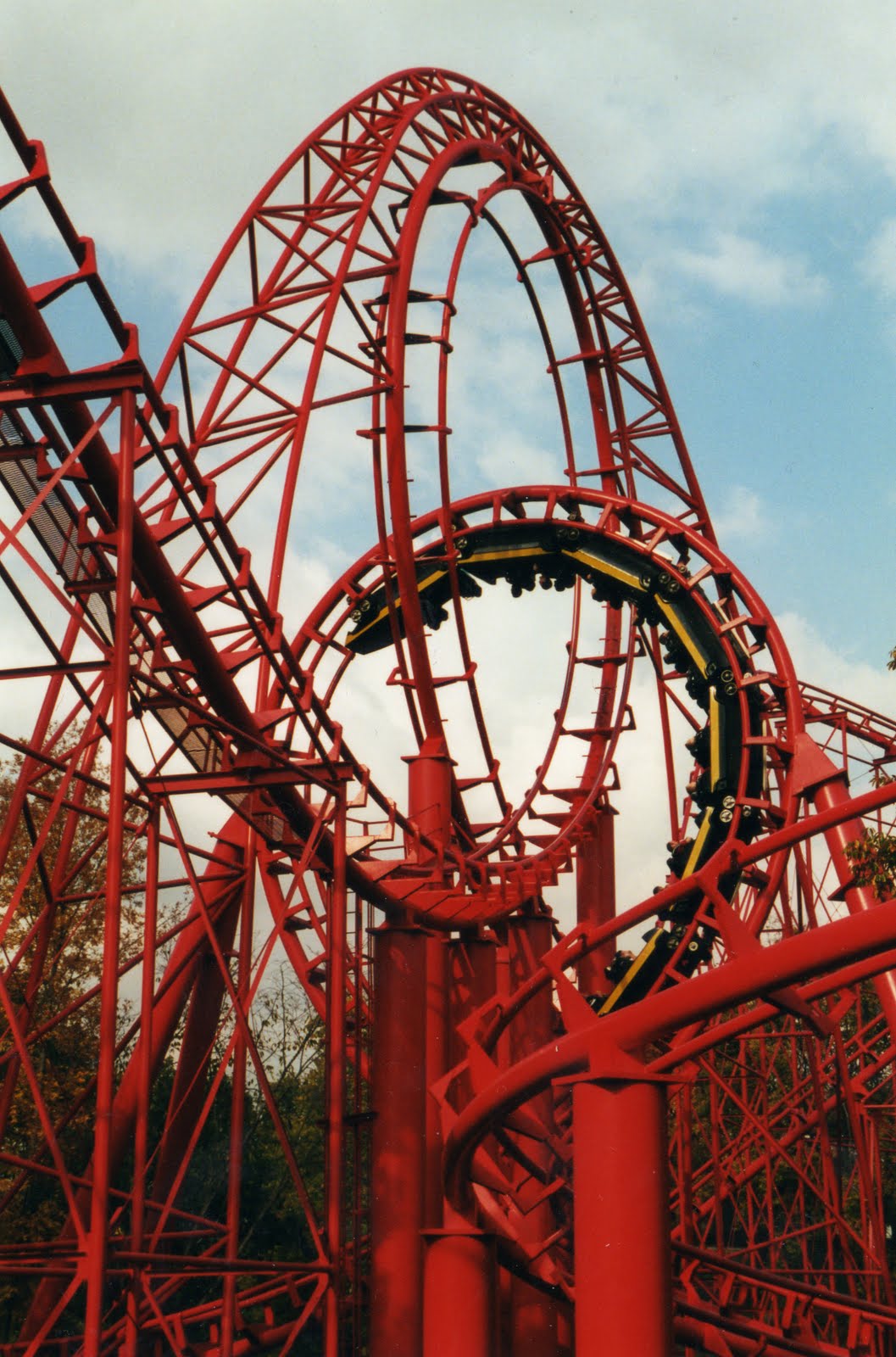Red Roller Coaster | New roller coaster, Amusement park rides, Roller ...