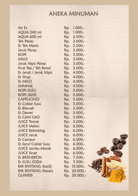 Rumah Makan ALFO: Menu Minuman