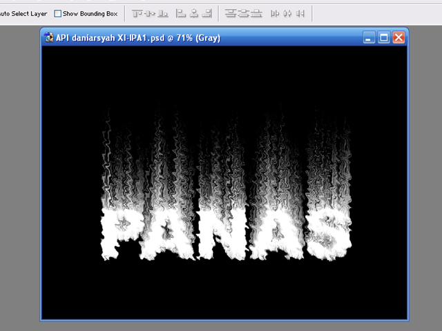 Membuat tulisan efek Api dengan Adobe Photoshop