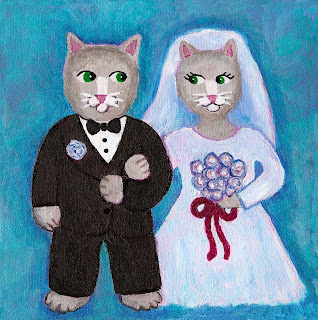 The Blue Cat Studio: Bride and Groom Cats