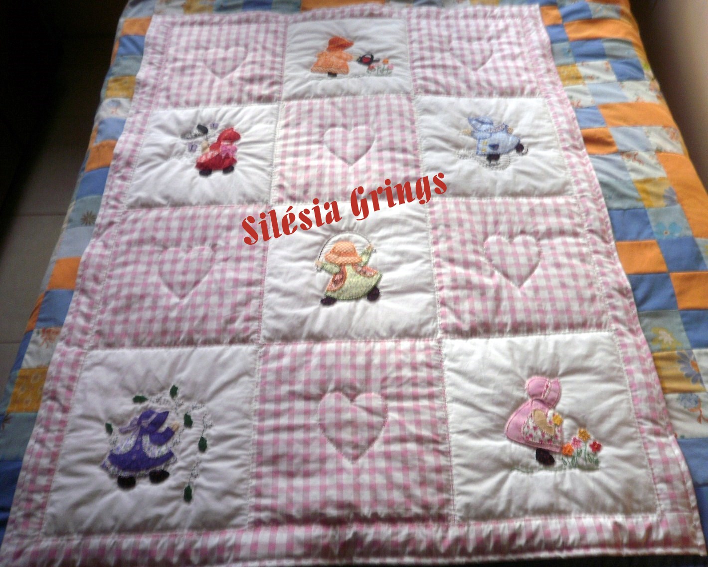 SG patchwork: Colcha infantil e almofada