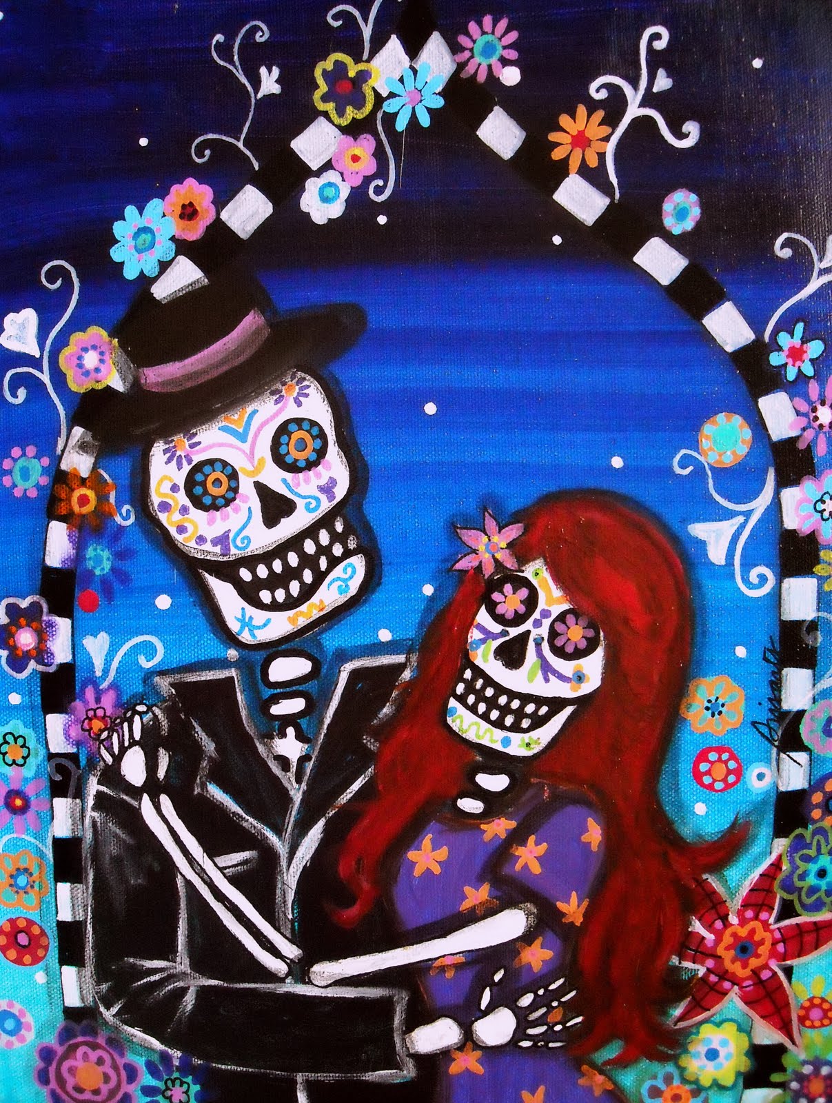 Gallery of Modern Folk Artist Pristine Cartera-Turkus: Dia De Los ...