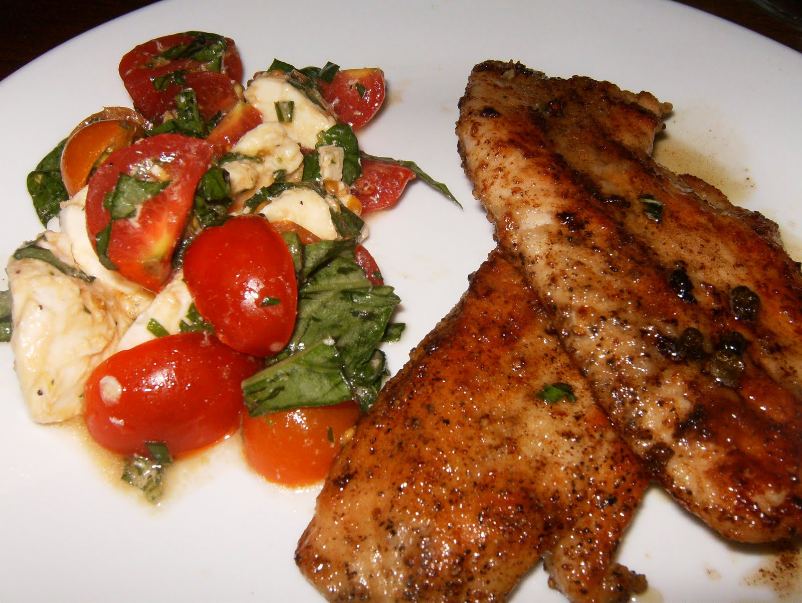 Dinner : Turkey Scallopini with Caprese Salad