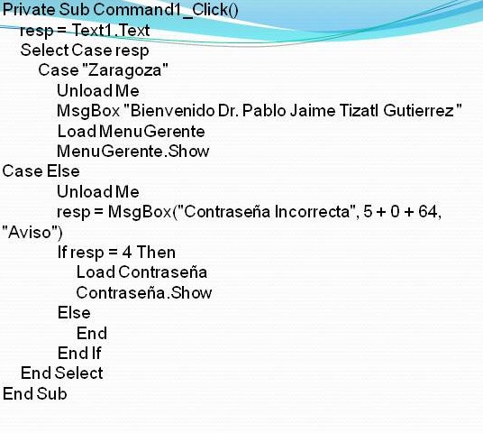 bases de datos II: Ejemplos de codigos para su proyecto