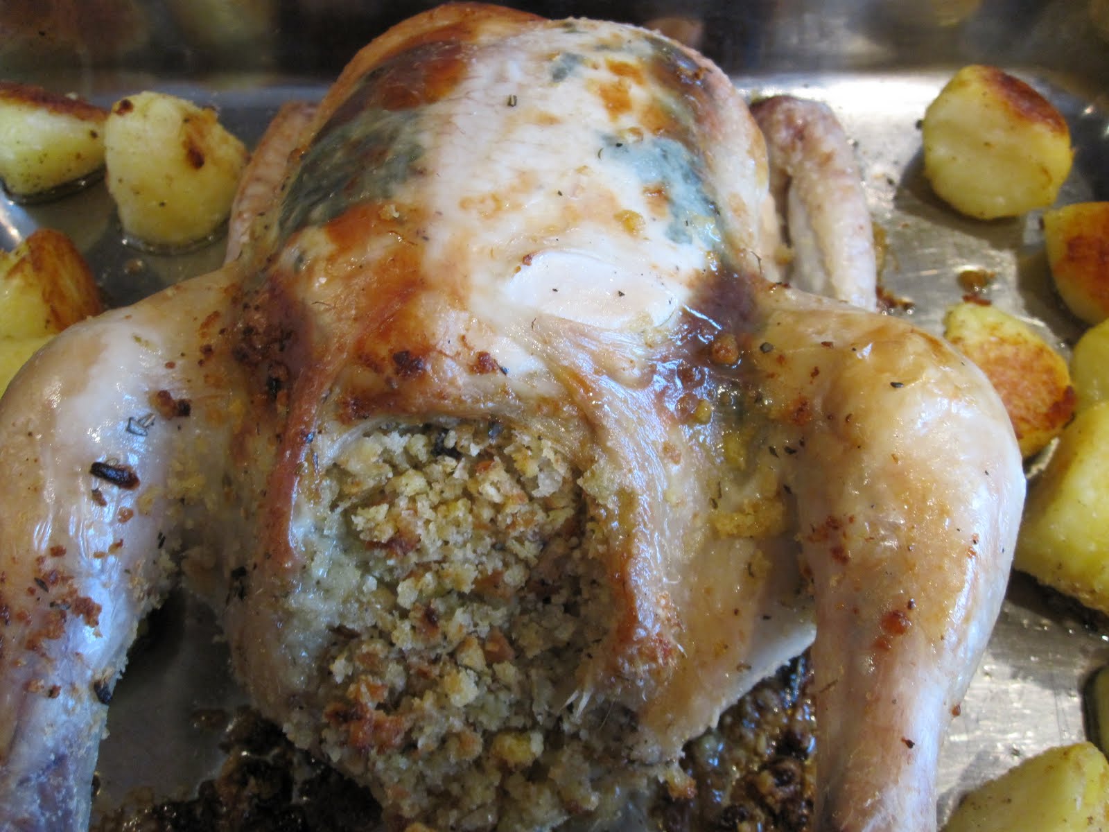 Food Devil: Traditional Roast Chicken with Roast Spuds
