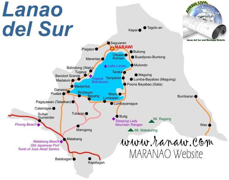Ranaw - Ranao - Our Maranao Blog!: LANAO DEL SUR MAP..