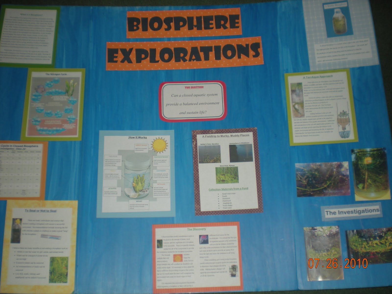 Extraordinary Lessons: A Science Fair Project in Biospheres