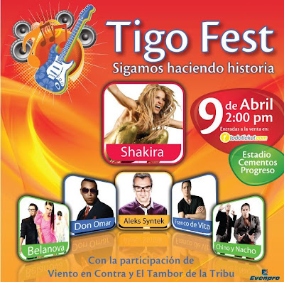 Tigo Music Fest 2011 en Guatemala - Sábado 9 de Abril - puntoguate.com