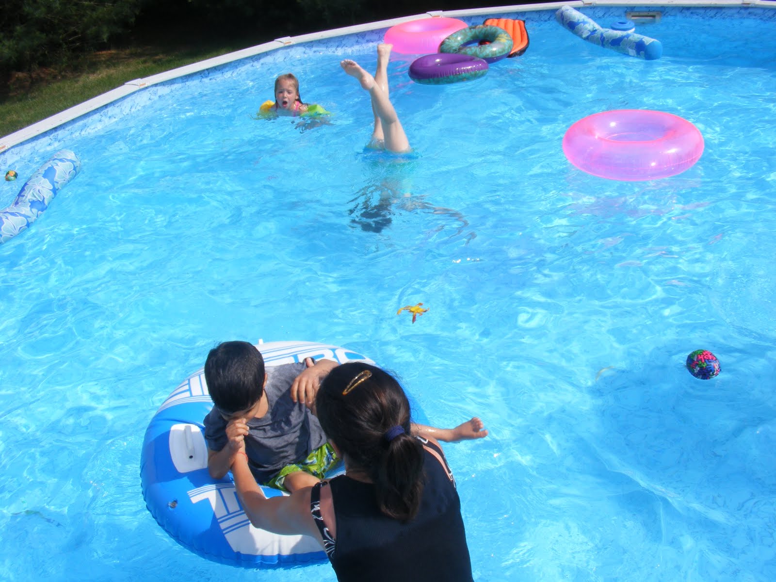 Blessed By A Child: It is in the 90s and the pool was great today!