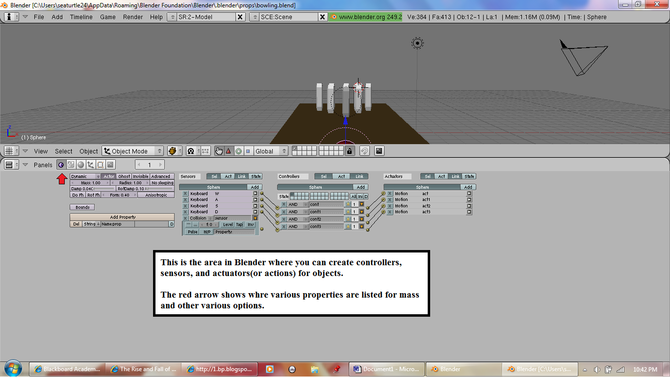 Karen's Game Design Blog: Blender Homework 3: Blender Game Engine ...