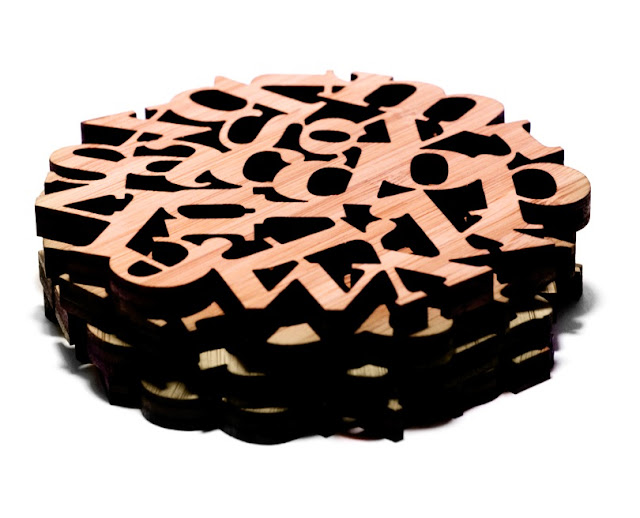 I Love Handmade: Type Coasters by acd