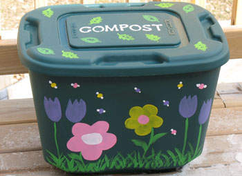 Raindrops on Roses: Earth Day Idea (Decorate a Compost Bin)