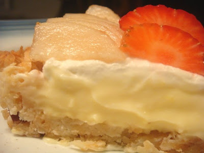 Bake - a - holic: Vanilla Custard Tart with Coconut Macaroon Crust