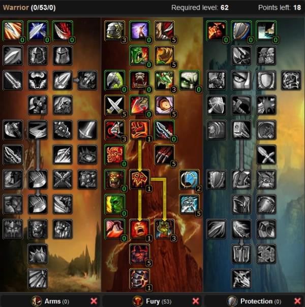 World of Warcraft Tips and exploits: Warrior Talent Guide