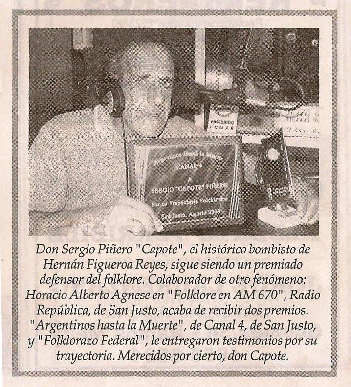 RA Producciones Artísticas: Falleció "CAPOTE" PIÑERO