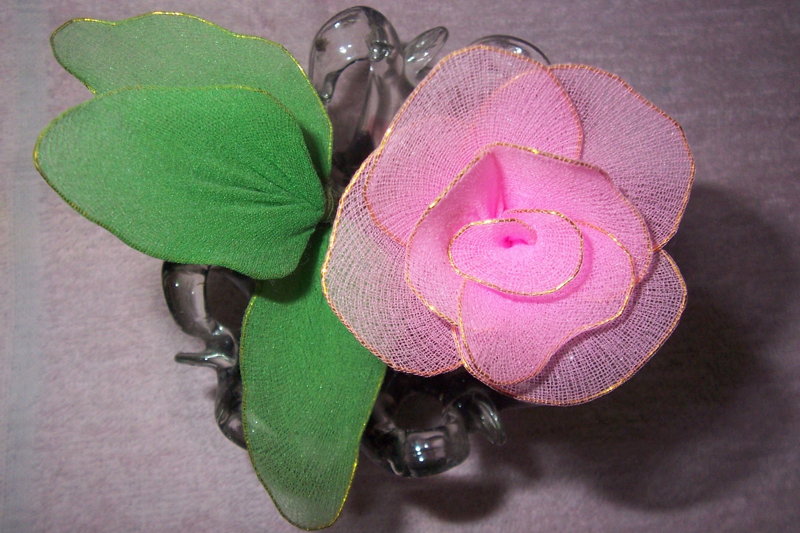 Sarah's Art Corner: Nylon Flowers