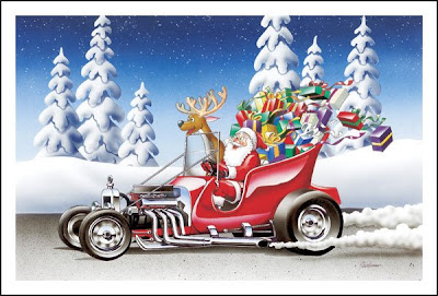Free Christmas Cards: Hot Rod Christmas Cards