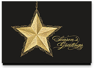 Free Christmas Cards: Christmas Star Cards