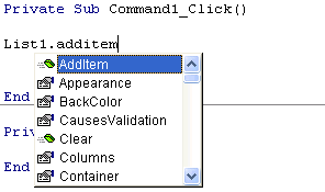 Visual Basic: Listbox