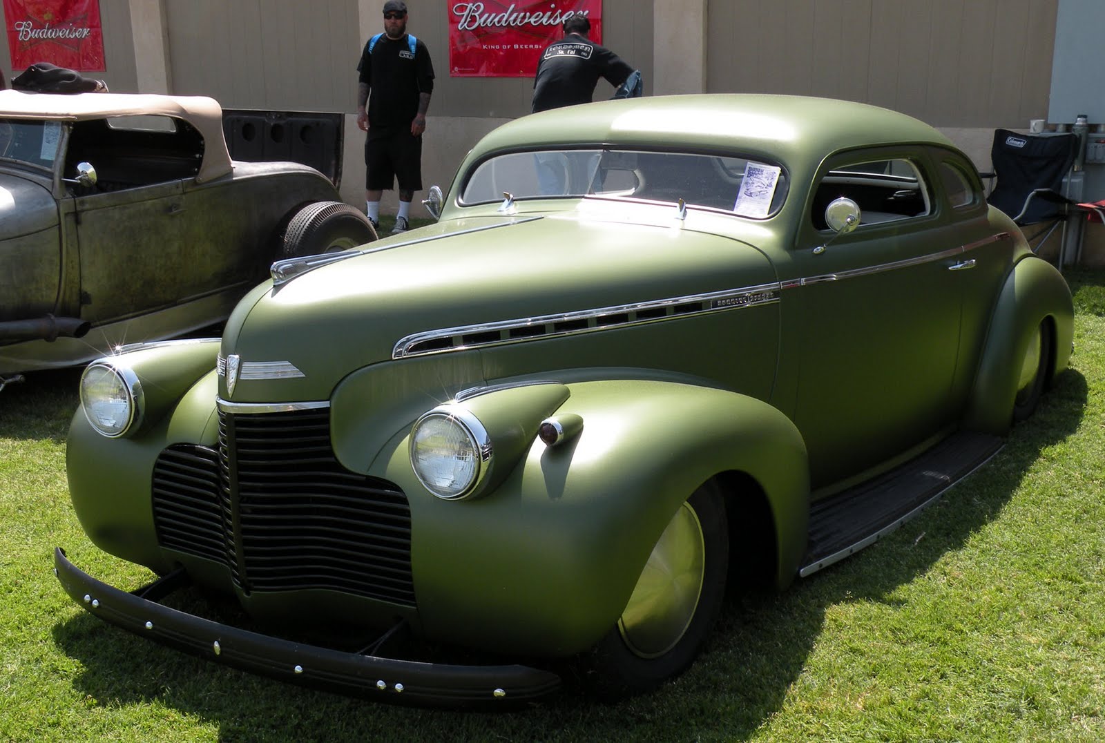 lesfornia blog: Suede green Chevy with an interesting look, business ...