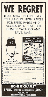 Just A Car Guy: Honest Charley ads for the catalog, 1963, 1963 1/2, 1968