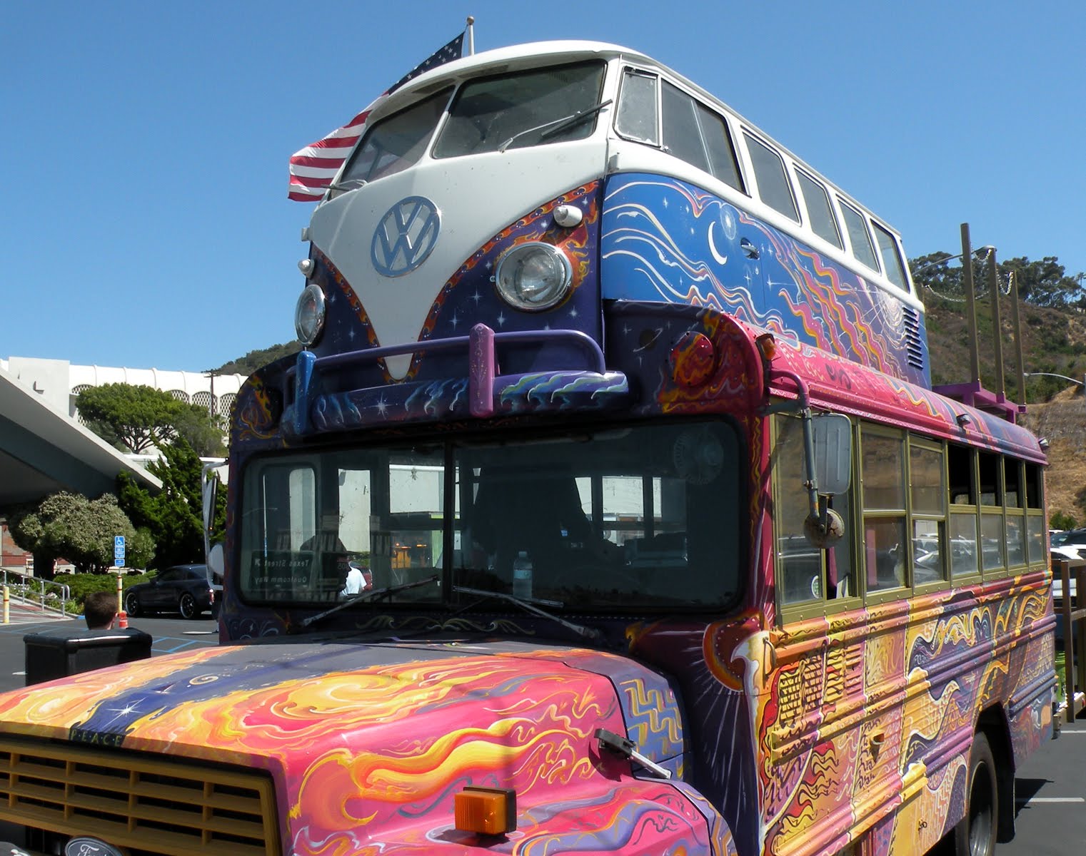 Just A Car Guy: the Humboldt Wholesale bus... with the funky cool paint ...