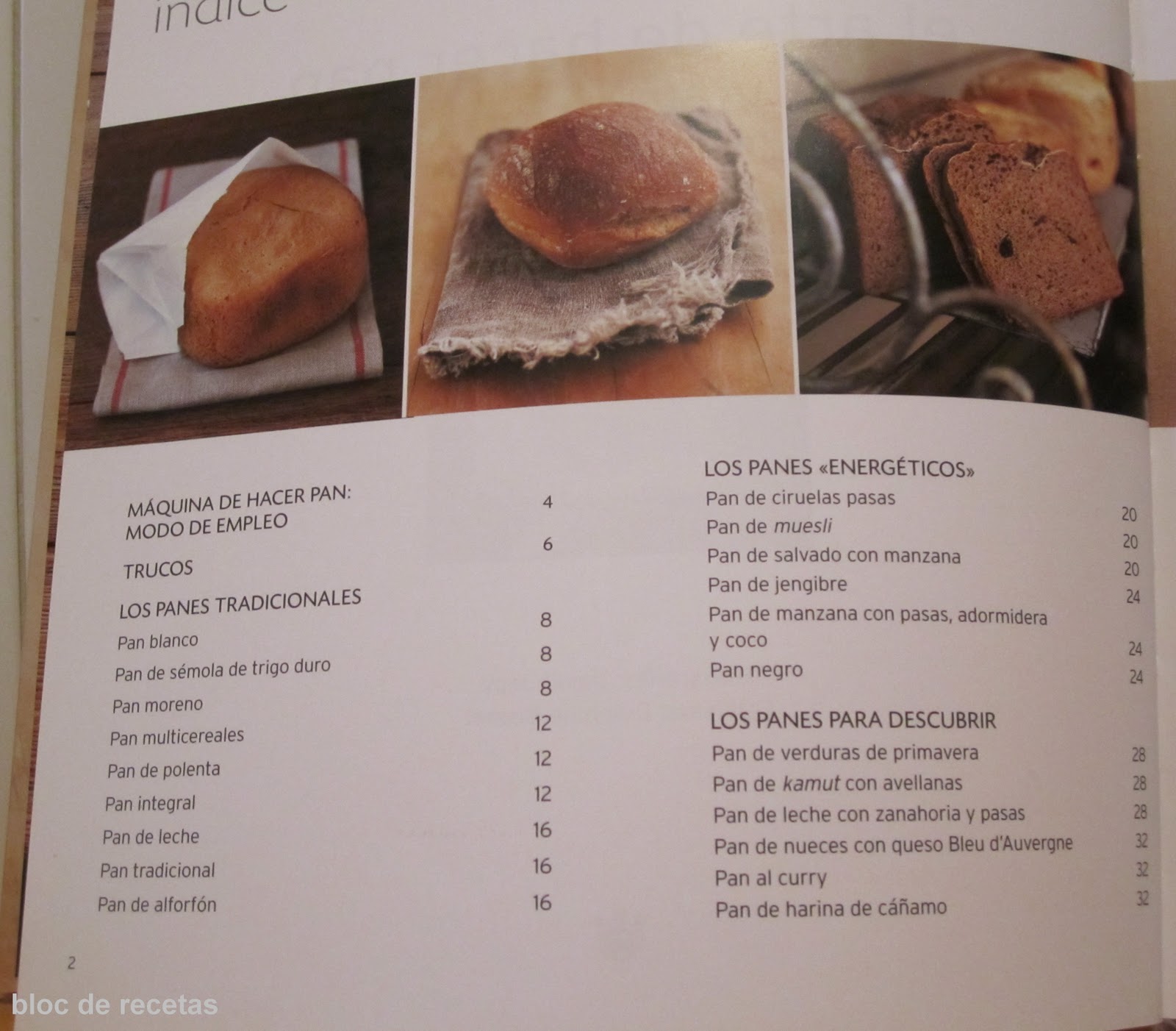 Bloc de recetas: El arte de hacer pan