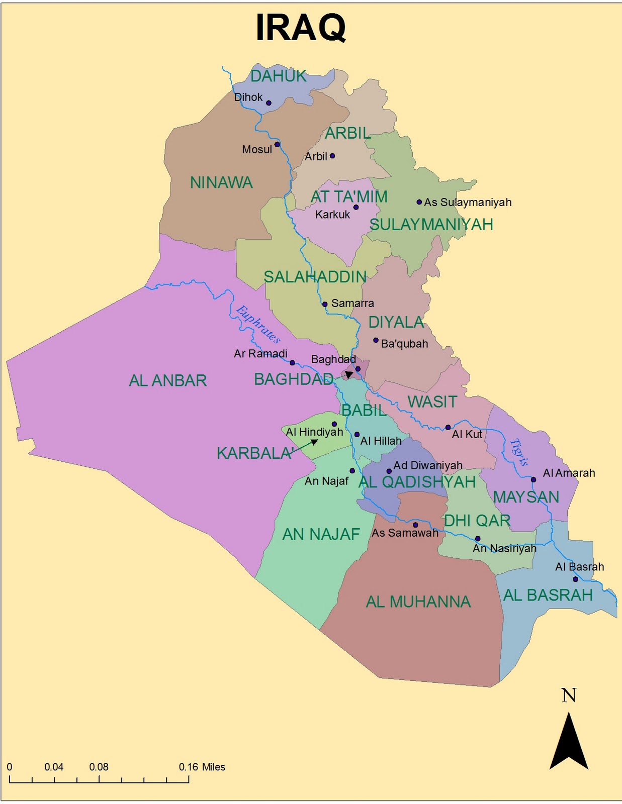 Geography 168: Lab 4- Digitizing Iraq Map