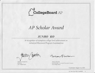 Way to Go Jun Ho: AP Scholar Award