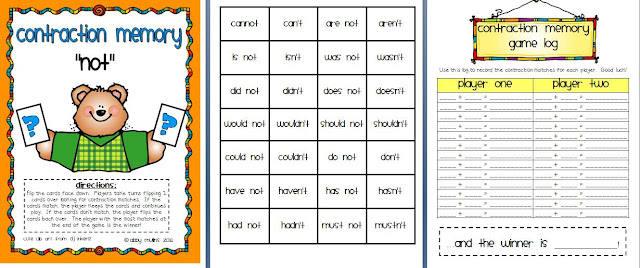 Babbling Abby: Contraction Activities {First Grade}