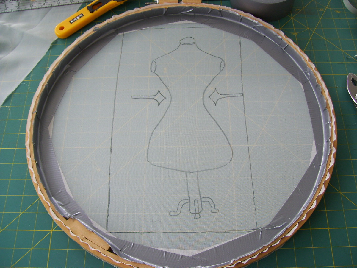 Linda's Art Quilts: Design Preparation for Embroidery Hoop Screen Print